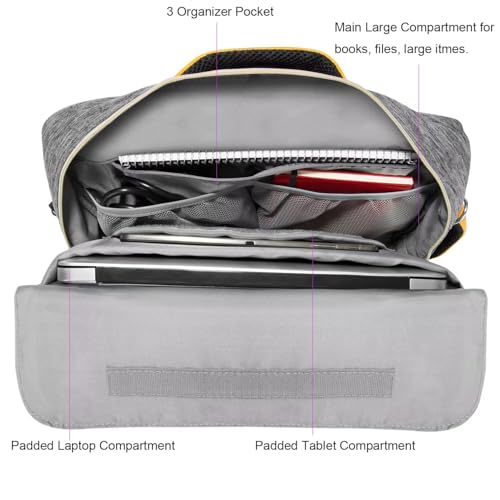 ECCRIS 17.3 in Laptop Shoulder Bag Compatible with Asus Vivobook 17, Zenbook Pro 17, Compatible with Alienware m17 R5 R4, X17 X17 R2