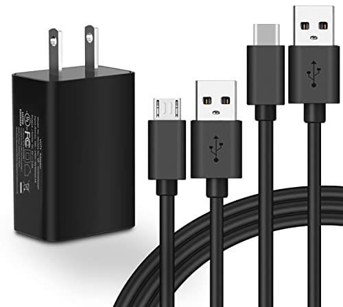 USB Cable Fast Charger for Fire Tablets,Samsung Galaxy,Nokia,Sony,Stick,Micro USB Charger Type-c Charging Cord Compatible with Kindle E-Readers,Android Phone,Hd,Hdx 6 7 8 10 Generation,Kids Edition