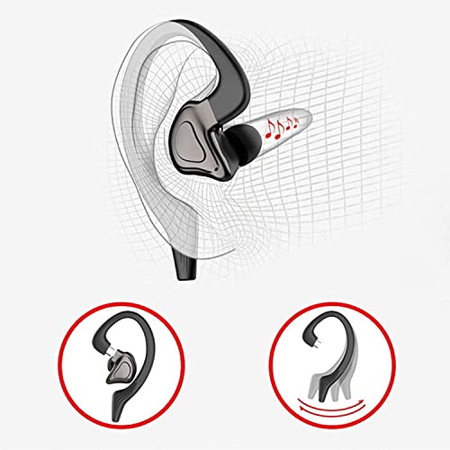 XIXIDIAN Wireless Earbud,Ear-Hook Headphones, Stereo Noise Cancelling Lightweight Sweatproof,Designed for Running and Sport Workouts