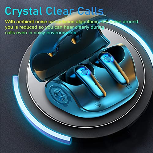 Qiopertar 2022 Hi-Fi TWS-Headphones Touch-Control Bluetooth 5.2 Insensible Wearing Wireless Earphones Polished Novelty Appearance Earbuds Headset Waterproof Headset for Sports