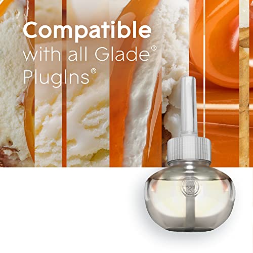 Glade PlugIns Refills Air Freshener, Scented and Essential Oils for Home and Bathroom, Vanilla Caramel Twist, 3.35 Fl Oz, 5 Count