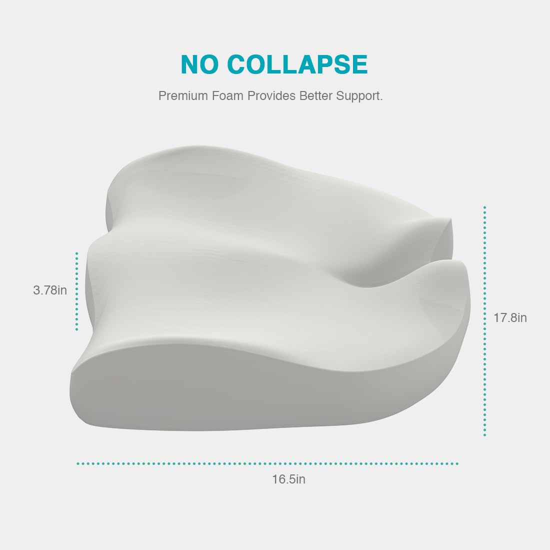 WISHSMILE Memory Foam Seat Cushions for Desk Chair, Car Driver with Better Coccyx Pressure Back Pain Relief and Body Weight Dispersing Effects, Seat Pad for Kitchen, Stadium and Classroom