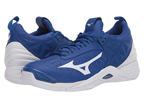 Mizuno Men's Wave Momentum Volleyball Shoe, True Blue-White, 7.5