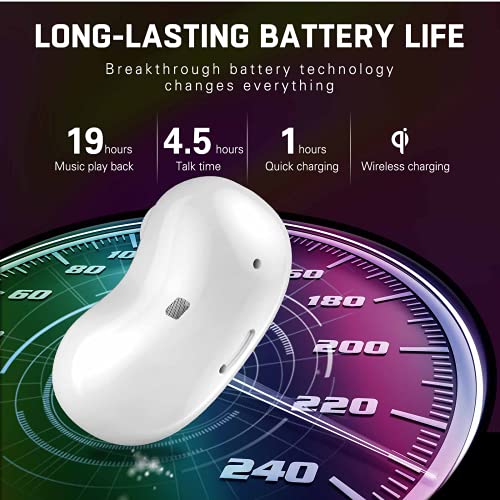 Urbanx Street Buds Live True Wireless Earbud Headphones for Samsung Galaxy Note10 Lite - Wireless Earbuds w/Hands Free Controls - White (US Version with Warranty)