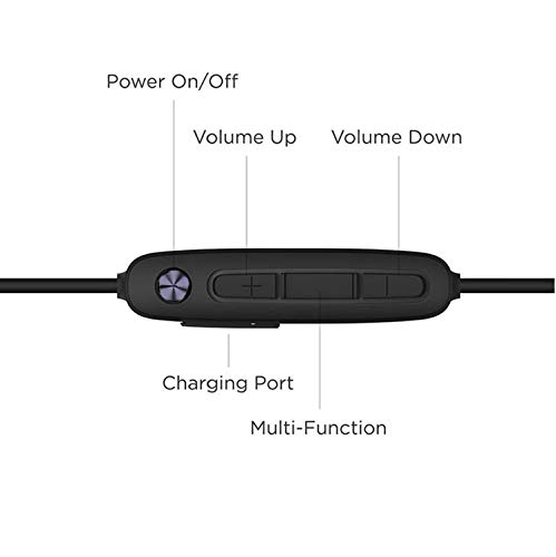 1MORE iBFree In-Ear Earphones Wireless Headphones with Bluetooth 4.2 AAC, IPX 6 Waterproof, Secure Fit, In-Line Mic for Sports Gym Running - New Model Black