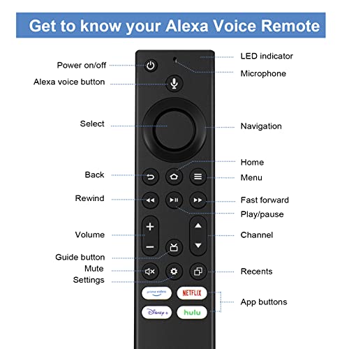 NS-RCFNA-21 CT-RC1US-21 Replacement Voice Remote Control fit for Insignia & Toshiba Smart fire TV 32LF221C19 TF-32A710U21 NS-24DF310NA21 NS-75F301NA21 NS-55DF710NA19
