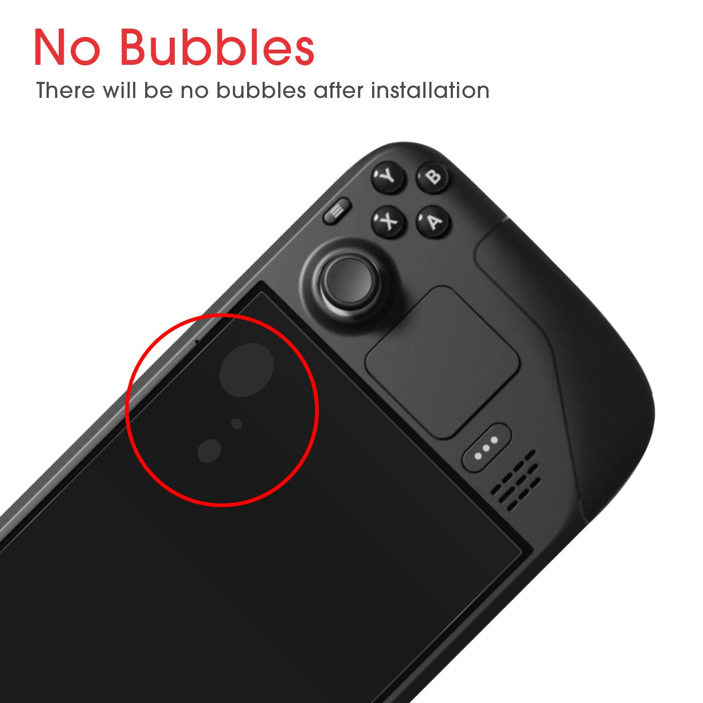 [2PACK] TS TRANSETT Tempered Glass Screen Protector Compatible with Valve Steam Deck, 9h Hardness, 0.33mm Thickness, DOES NOT interfere with touchscreen sensitivity