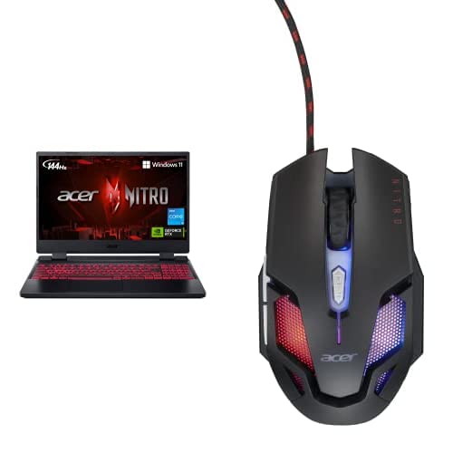 Acer Nitro 5 AN515-58-525P Gaming Laptop | Intel i5-12500H | GeForce RTX 3050 | 15.6" FHD 144Hz IPS | 8GB DDR4 | 512GB SSD Nitro Gaming Mouse III: 6D Optical Gaming Mouse, 6 button