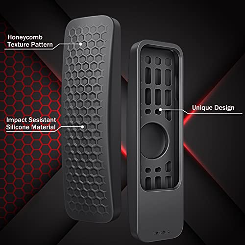 Fintie 2-in-1 Protective Case for 2021 2022 Apple TV Siri Remote and Apple AirTag - Lightweight Anti Slip Shockproof Cover for Apple TV 4K / HD Siri Remote Controller (2nd Gen / 3rd Gen), Black