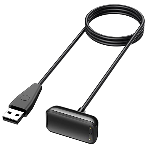 Amzpas Replacement Charger Cable for Fitbit Charge 5/ Fitbit Luxe Fitness Tracker with Reset Button, 3.3ft Soft Durable USB Charging Cable, Two Size for Choice (3.3ft /1.64ft)