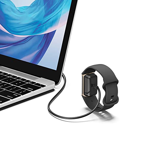 Amzpas Replacement Charger Cable for Fitbit Charge 5/ Fitbit Luxe Fitness Tracker with Reset Button, 3.3ft Soft Durable USB Charging Cable, Two Size for Choice (3.3ft /1.64ft)