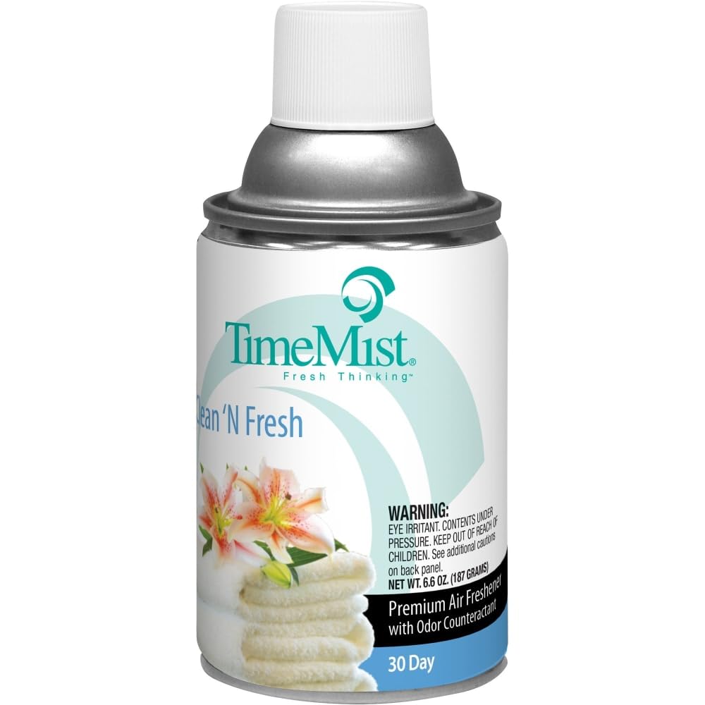 Waterbury Companies 33-2502TMCA Timemist Air Freshener, Premium Meter Refill, Clean N' Fresh, 6.6 oz.