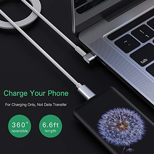 Elecjet Magnetic USB C to C Charging Cable for MacBook Pro Air, iPad Pro, 87W PD Fast Charger for Samsung Galaxy S23 S22 S21 S20 Ultra, Google Pixel 7 6 Pro, Moto G, Dell XPS, Type C Devices, 6.6ft