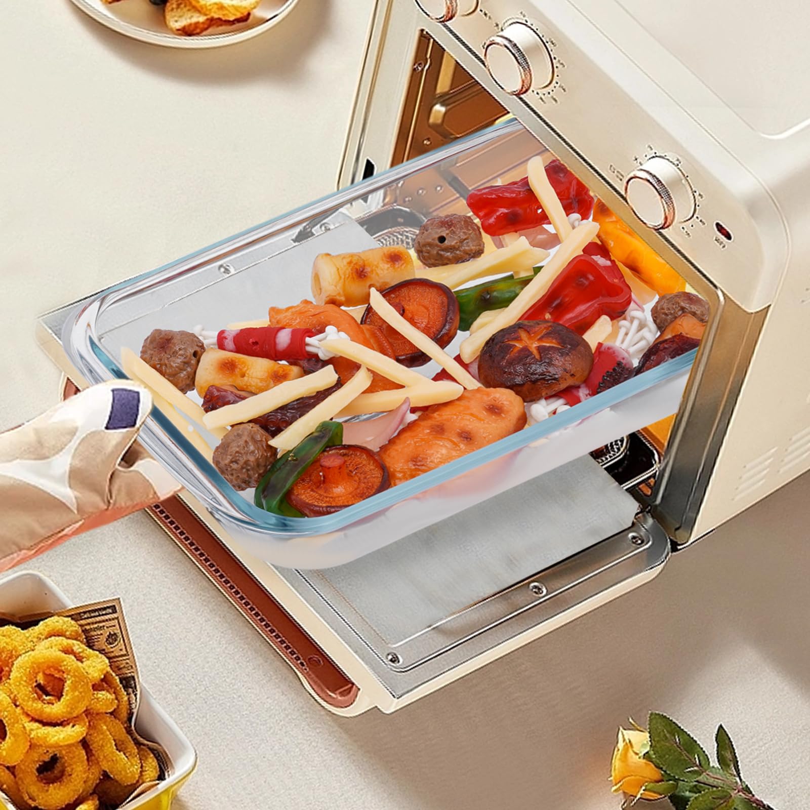 Chafing Dish,Buffet Set Warming Tray,Buffet Server,Scheuerschale,Buffet Set Warming Tablett,Buffetserver,Food Warmer for Parties Buffets,Catering Food Warmers,Rectangular Chafing Dish Buffet,Silver