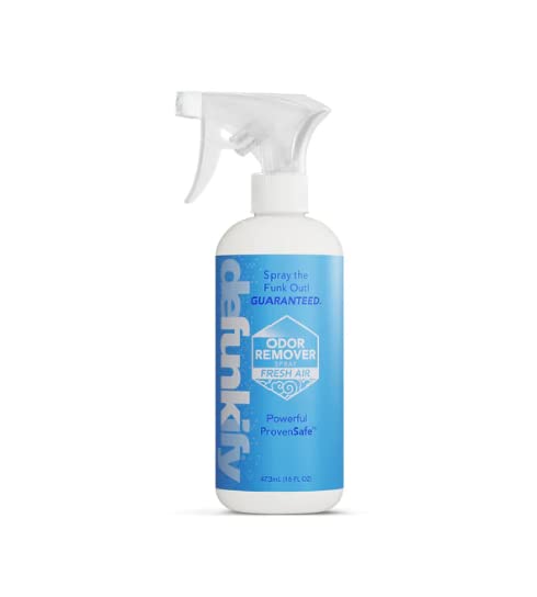 Odor Remover Spray, 16oz (2-Pack). 'Fresh Air' Essential Oil Odor Eliminator for Strong Odors on Fabric, Shoes, Activewear. 'ProvenSafe' Deodorizer for Pets, Kids & Sensitive Gear w/Ionic Silver