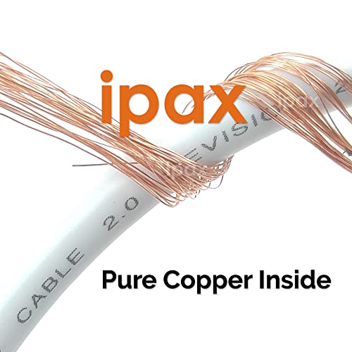 IPAX 10 Ft Long Pure Copper Hi-Speed USB 2.0 Cable Compatible with Epson ET-8550 ET-2720 ET-2850 Canon Pixma G7020 HP Brother Printer Audio Interface