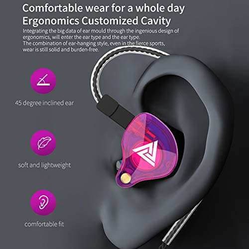 Docooler QKZ VK4 3.5mm Wired Headphones in-Ear Sports Headset Music Earphone in-line Control with Mic Detachable Replaced Cable