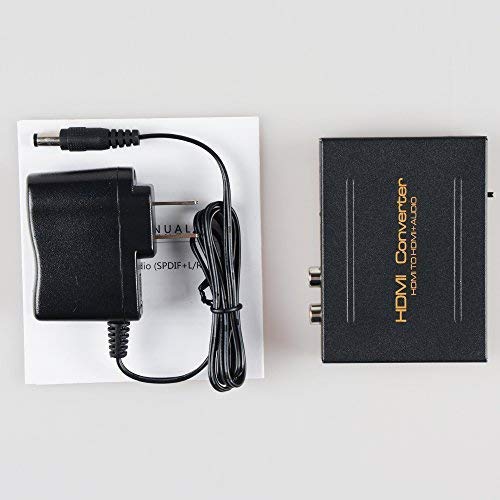 AGPtek HDMI to HDMI + SPDIF + RCA L/R Audio Extractor Converter (HDMI Input,HDMI+ Audio Output)
