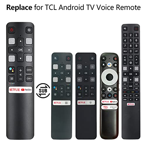 New RC802V FNR1 Replacement Voice Remote Control Fit for TCL Android TV 32A323 32A325 32P30S 32S330 32S6500A 40S330 43S434 49P30FS 49S6510FS 49S6800 50S434 55EP680 55P8 55Q637 55S434 65S434 70S430