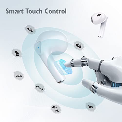 HOTT Bluetooth Earbuds, Wireless Bluetooth Headphones with Type C Charging Case, Touch Control Sweat Resistant Earphones Built-in Microphone, High-Fidelity Stereo Earbuds for Sport