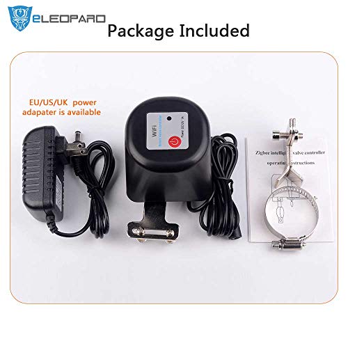 Smart WiFi Water Gas Valve Wifi Control Water/Gas Shut Off APP Remote Voice Control Timing Controler Automatic Valve Timer Wifi Sprinkler Controller, Compatible with Alexa Google Assistant (EU)