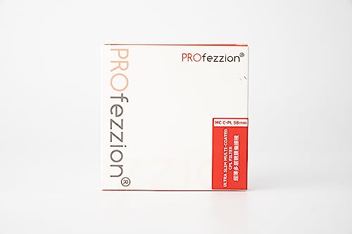 PROfezzion 58mm Circular Polarizer Filter for Canon EOS Rebel T7 T6 T8i T7i T6i T6s SL3 with EF-S 18-55mm Kit Lens, Ultra Slim Multi-Coated Circular Polarizing Filter 12 Layers CPL Camera Lens Filter