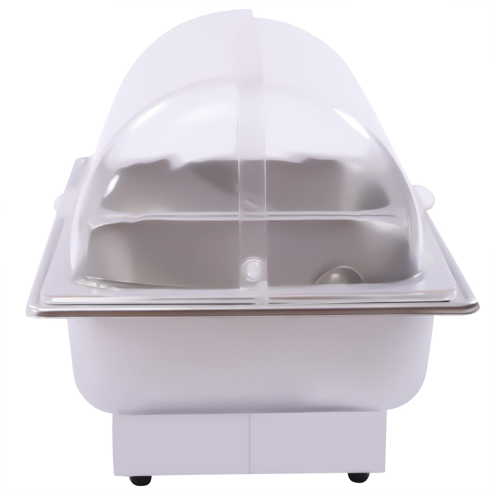 Chafing Dish Buffet Set Two Food Trays, Electric Chafing Dish with Roll-Open Lid Temperature Adjustable, Chafing Server Set Chafer for Parties, Catering Events, Restaurants