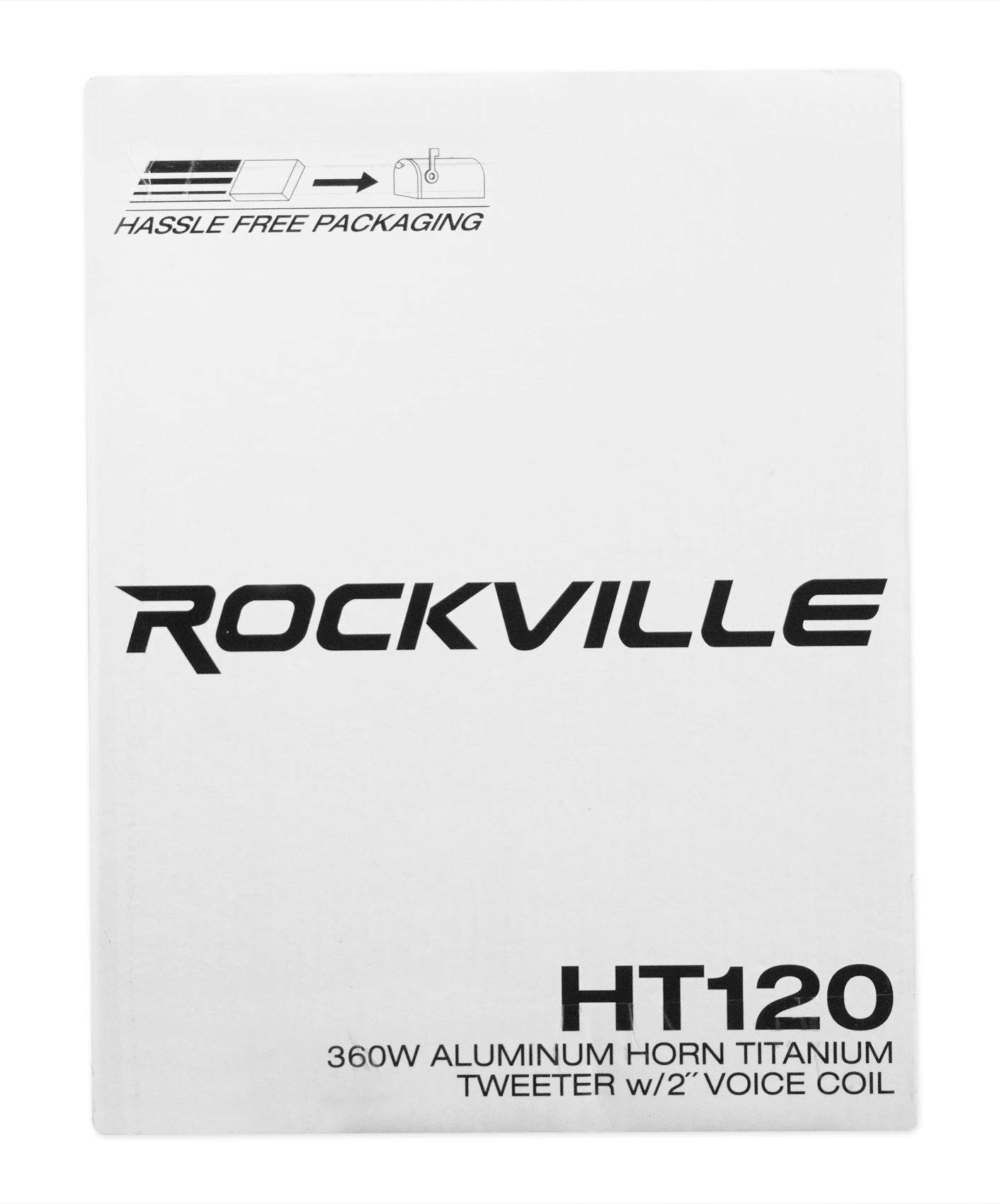 Rockville 2 HT120 2" 360w Car/Pro Aluminum Horn Titanium Tweeters 2" Voice Coils