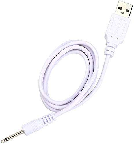 Accessonico Replacement-Charging-Charger-Rechargeable-Massagers, DC Cable USB Cord - 2.5mm (2 Pack)