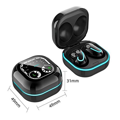 Heave Wireless Earbuds Bluetooth Earphones,in Ear Earbuds with Digital LED Display Fast Charging Case,HiFi Sound Quality Headphone Built in Mic,IPX4 Sweatproof Headset Purple