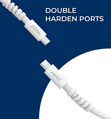 AGOZ 20ft Extra Long USB C to USB C Cable Fast Charger Cord Compatible with MacBook Air, MacBook Pro, iPad Air 5th 4th Gen, iPad Pro 12.9" 6th 5th 4th 3rd Gen, iPad Pro 11"