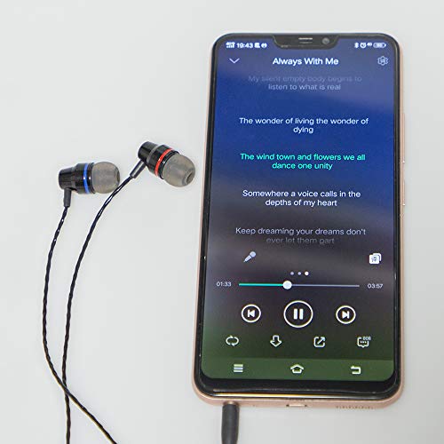 3 Packs Earbud Headphones with Remote & Microphone, findTop in Ear Earphone Brass Sound Noise Isolating Tangle Free for iOS and Android Smart Phones, Laptops