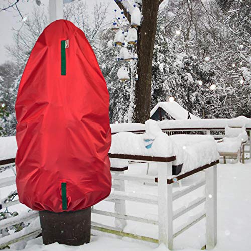 Upright Christmas Tree Storage Bag – For Topiary Trees up to 4 ft Tall – Holiday Tree Covers, for Christmas Trees and Topiary Trees Durable, Lightweight, Easy, Vertical Xmas Storage Bags