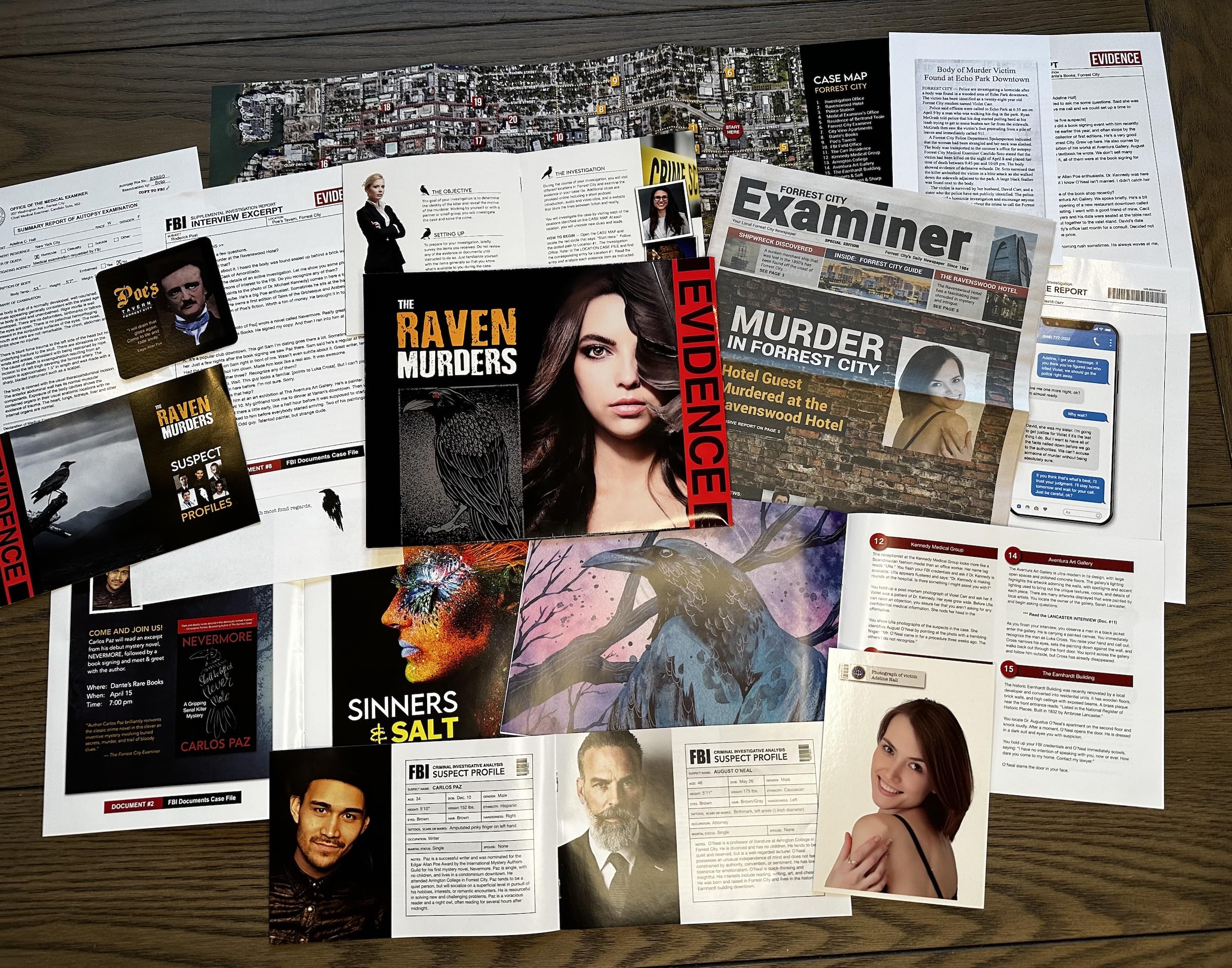 The Raven Murders: A Murder Mystery Game | Unsolved murder mystery game - Cold Case Files Investigation Detective Evidence & Crime File - individuals, date nights & party games