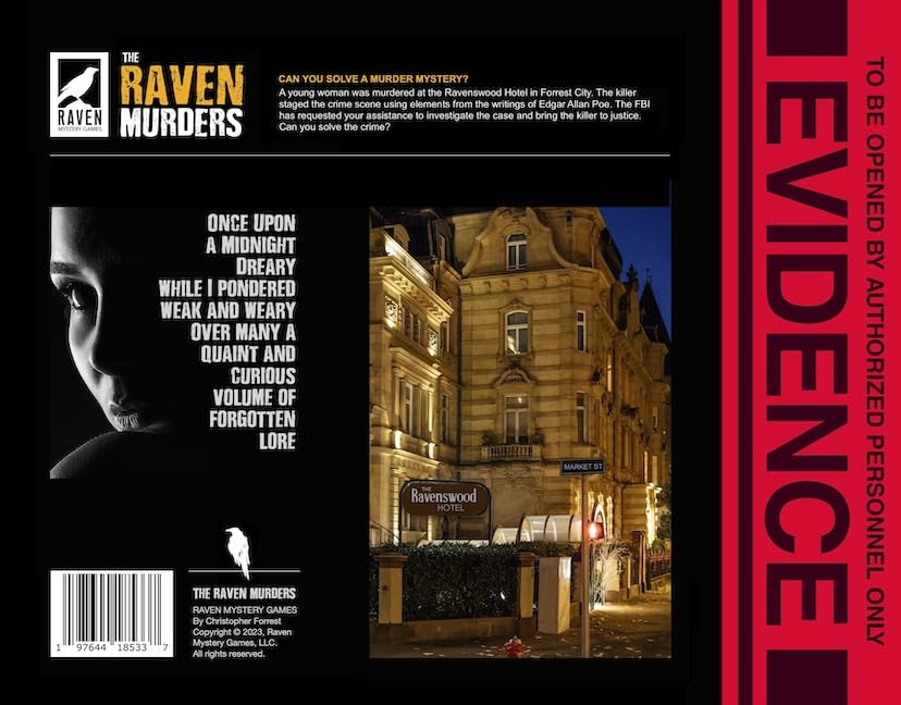 The Raven Murders: A Murder Mystery Game | Unsolved murder mystery game - Cold Case Files Investigation Detective Evidence & Crime File - individuals, date nights & party games