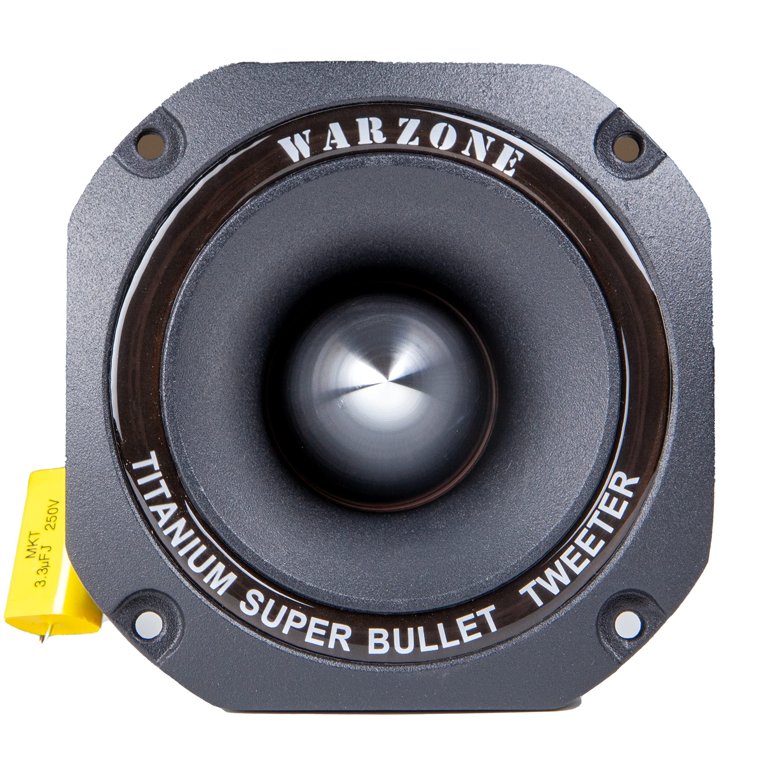 1x Gravity WZ50TW 1500W Heavy Duty Titanium Super Tweeter Loud Speaker 4-Ohms for Car, Van, ATV, Motorcycle, and Competition (Black)