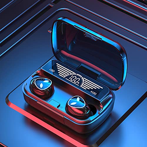 Gspmoly Digital Display Bluetooth 5.2 Sports Gaming Earphone Bass HiFi Stereo Long Endurance in-Ear Noise Canceling Binaural Earbuds Headset for iOS Android, School Gifts for Kids