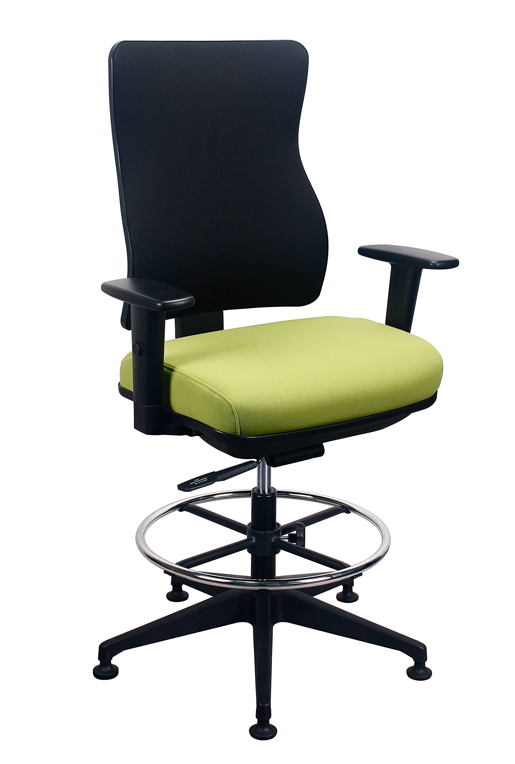 TEMPUR-PEDIC Cooling Technology Drafting Stool, Adjustable Height, Green