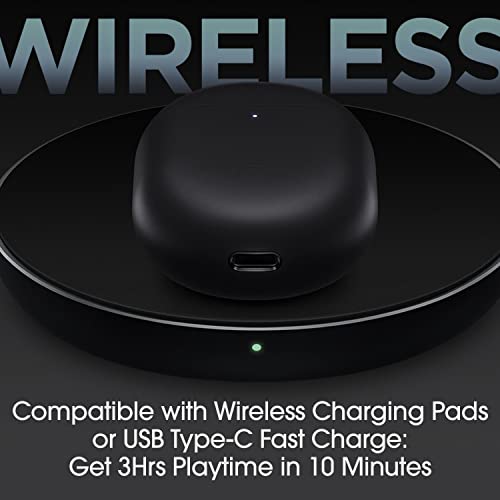 Mi Redmi Buds 3 Pro Airdots in-Ear Wireless Earbuds, 35dB Active Noise Cancellation, Ambient Sound Enhancer, 28 Hr Battery, Triple Mics for Voice Clarity, USB Type-C & Wireless Charging, Glacier Gray