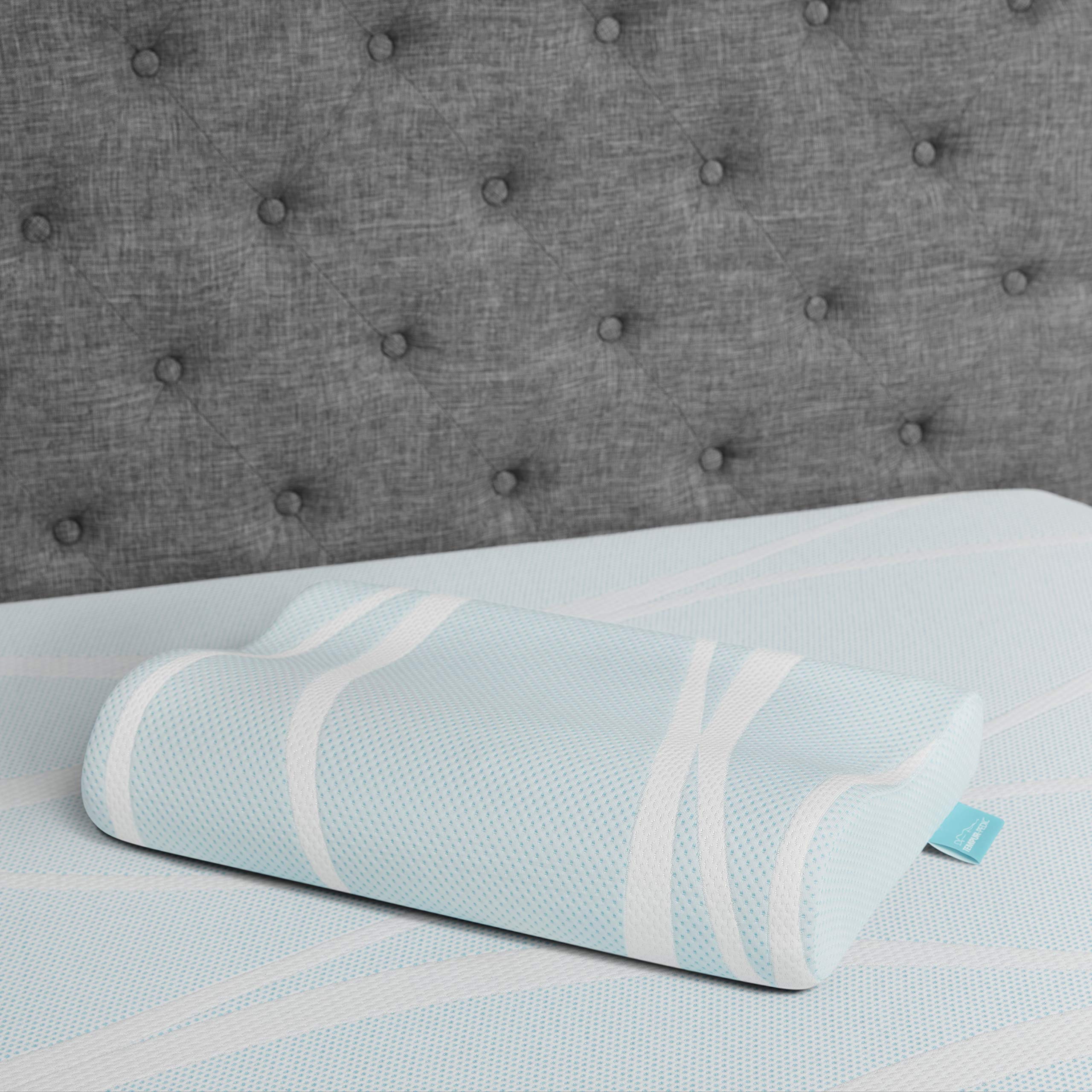 TEMPUR-Adapt (Supreme) 3" Memory Foam Mattress Topper, Queen,White & Breeze,Cooling,Neck,Pillow,Medium,Firm