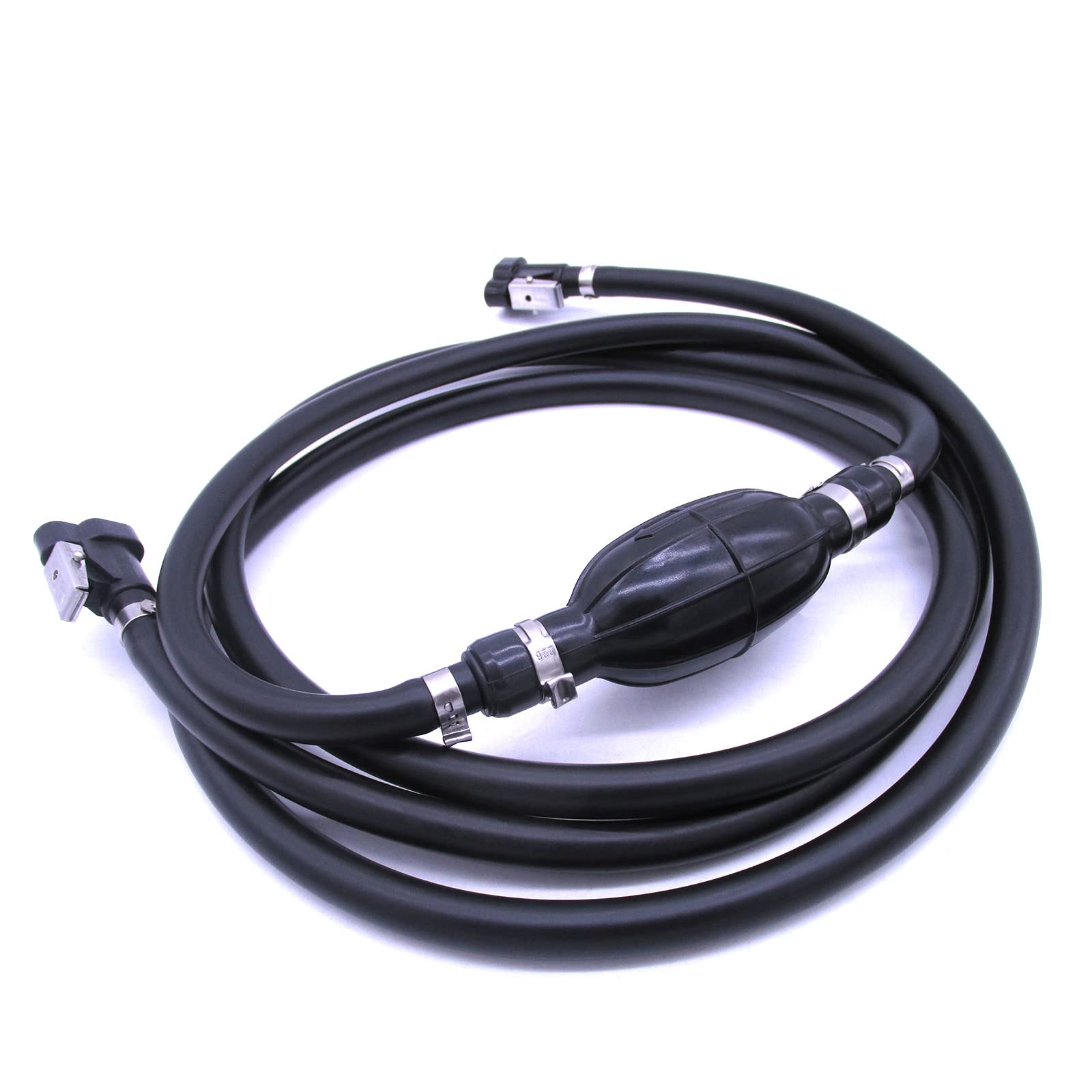 Boat Engine 0766489 766489 5008609 Fuel Line Assembly with Hose & Bulb for Johnson Evinrude OMC Outboard, Length 8ft/2.44m, Inner 5/16in/8mm, fits Sierra 18-8009S-1 18-8009S 18-8009EP-2 18-8009EP-1