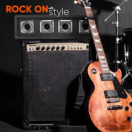 Pyle-Pro 4 Way DJ Speaker System, 300 Watt Power, 150 RMS, Four 3 Inch Horn Piezo Tweeters, 8 Ohm Impedance, Full Range Audio Reproduction, Black Carpeted Finish