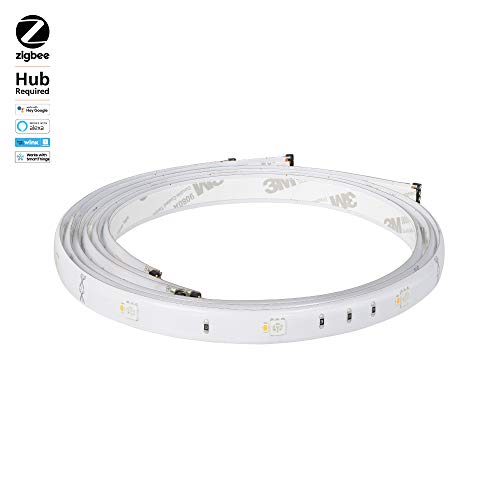 SYLVANIA Smart ZigBee Flex Strip Full Color and Tunable White Starter Kit, Works with SmartThings, Wink, and Amazon Echo Plus, Hub Needed for Alexa / Google Assistant - 4 Pack (70805)