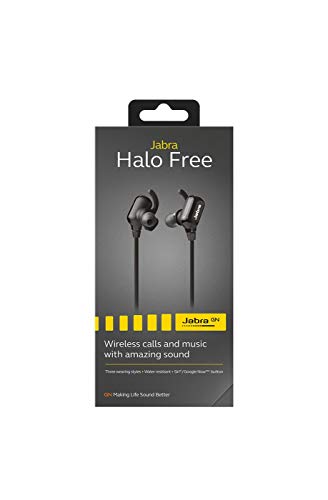 Jabra Halo Free Wireless Bluetooth Stereo Earbuds (Retail Packaging) (Renewed)