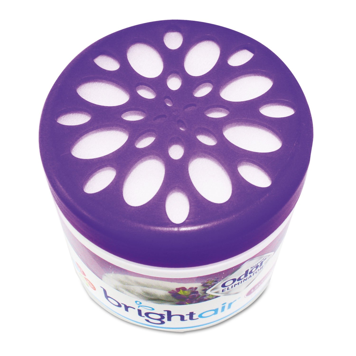 Bright Air Solid Air Freshener and Odor Eliminator, Lavender and Fresh Linen Scent, 14 Ounces (900014) , Purple