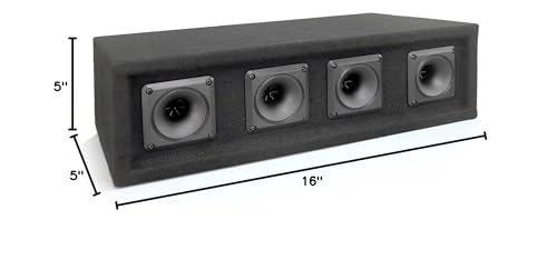 Pyle-Pro 4 Way DJ Speaker System, 300 Watt Power, 150 RMS, Four 3 Inch Horn Piezo Tweeters, 8 Ohm Impedance, Full Range Audio Reproduction, Black Carpeted Finish