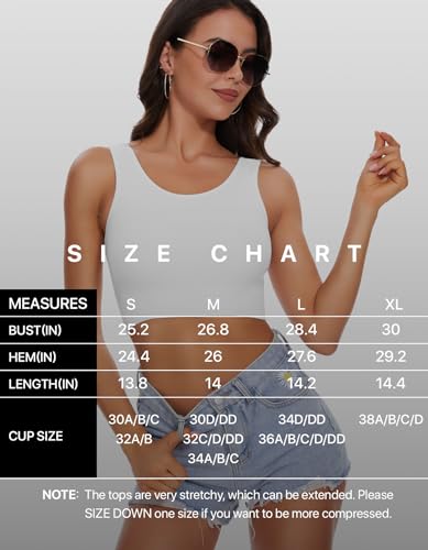 YADIFEN Longline Sports Bras for Women Comfortable Yoga Bras Compression Bra Workout Crop Tank Top