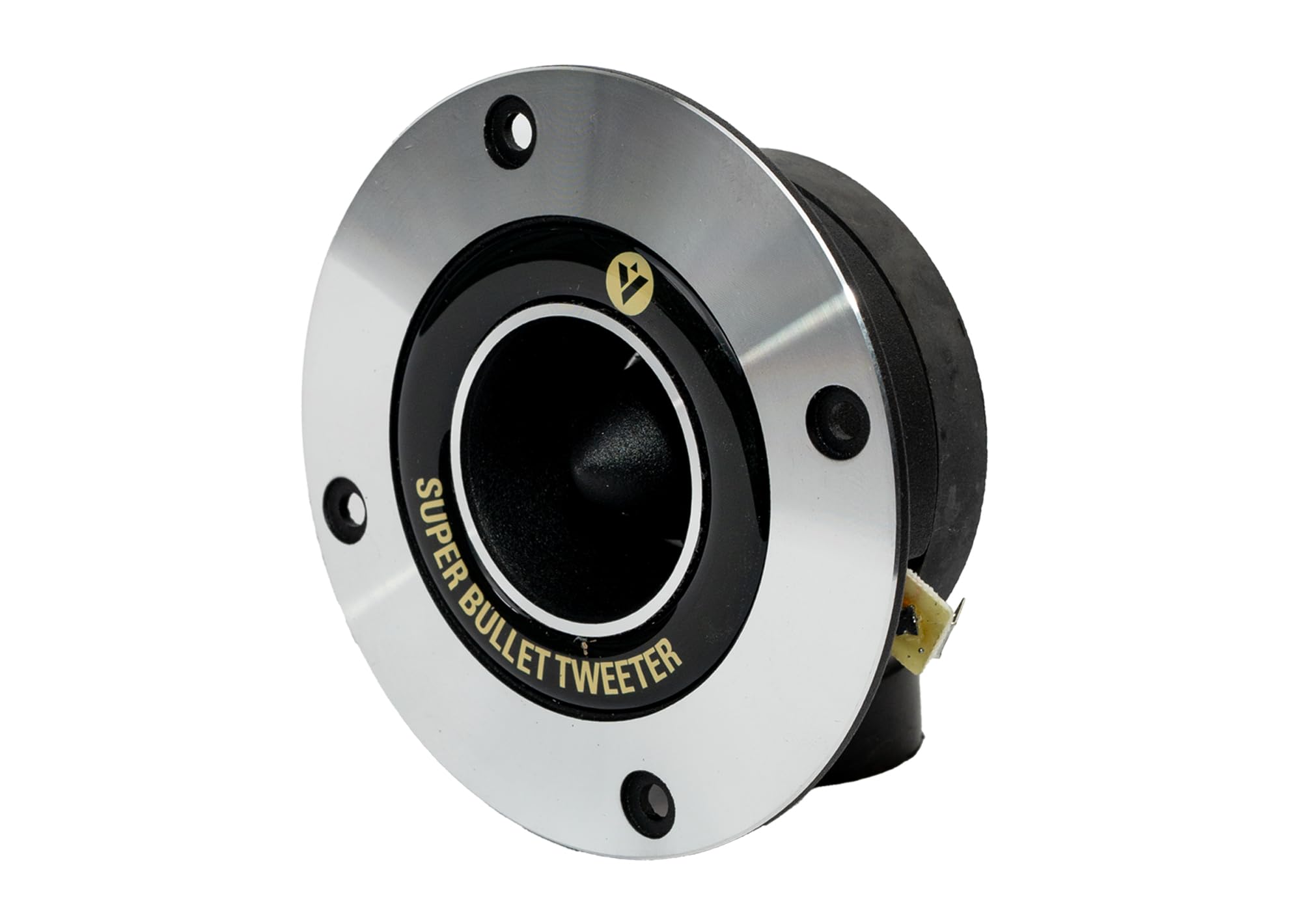 VOYZ 400 Watt Super Tweeter 2KHz - 20KHz - 1” Super Horn Heavy Duty Bullet Tweeter Titanium Diaphragm 4 ohms Chrome Finish with Crossover Capacitor (1 Pair)