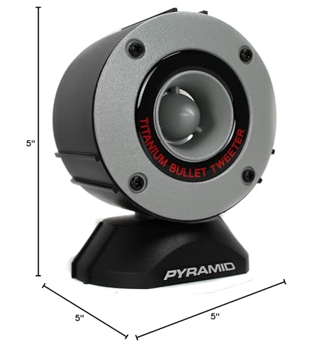 Pyramid TW28 3.75" 600W Super Car Audio Horn Bullet Aluminum Tweeters
