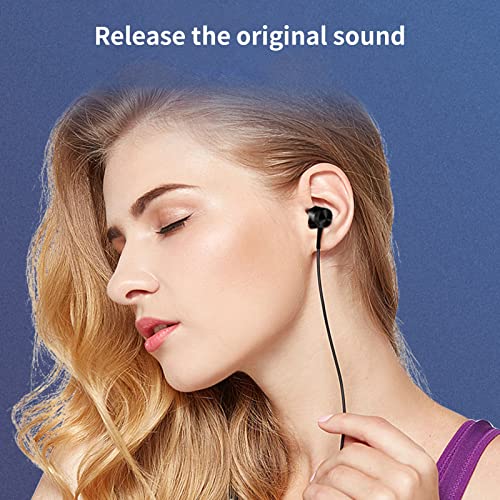 Wireless Earbuds Bluetooth Headphones Noise Reduction Heavy Bass Magnetic Suction Lower Power Consumption Wireless Earphones with Microphone for Sports Black